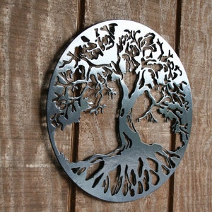 Tree of Life Metal Wall Art Wall Decor Metal Tree Round Tree Sign Cut ...
