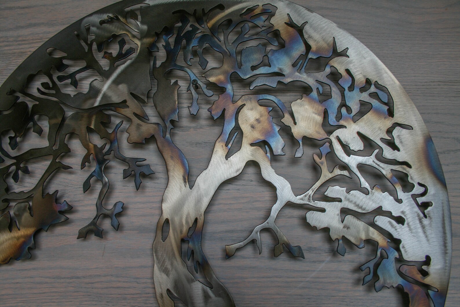 Metal Wall Art Tree of Life 24" Wall Decor Metal Sign Wall Hanging ...