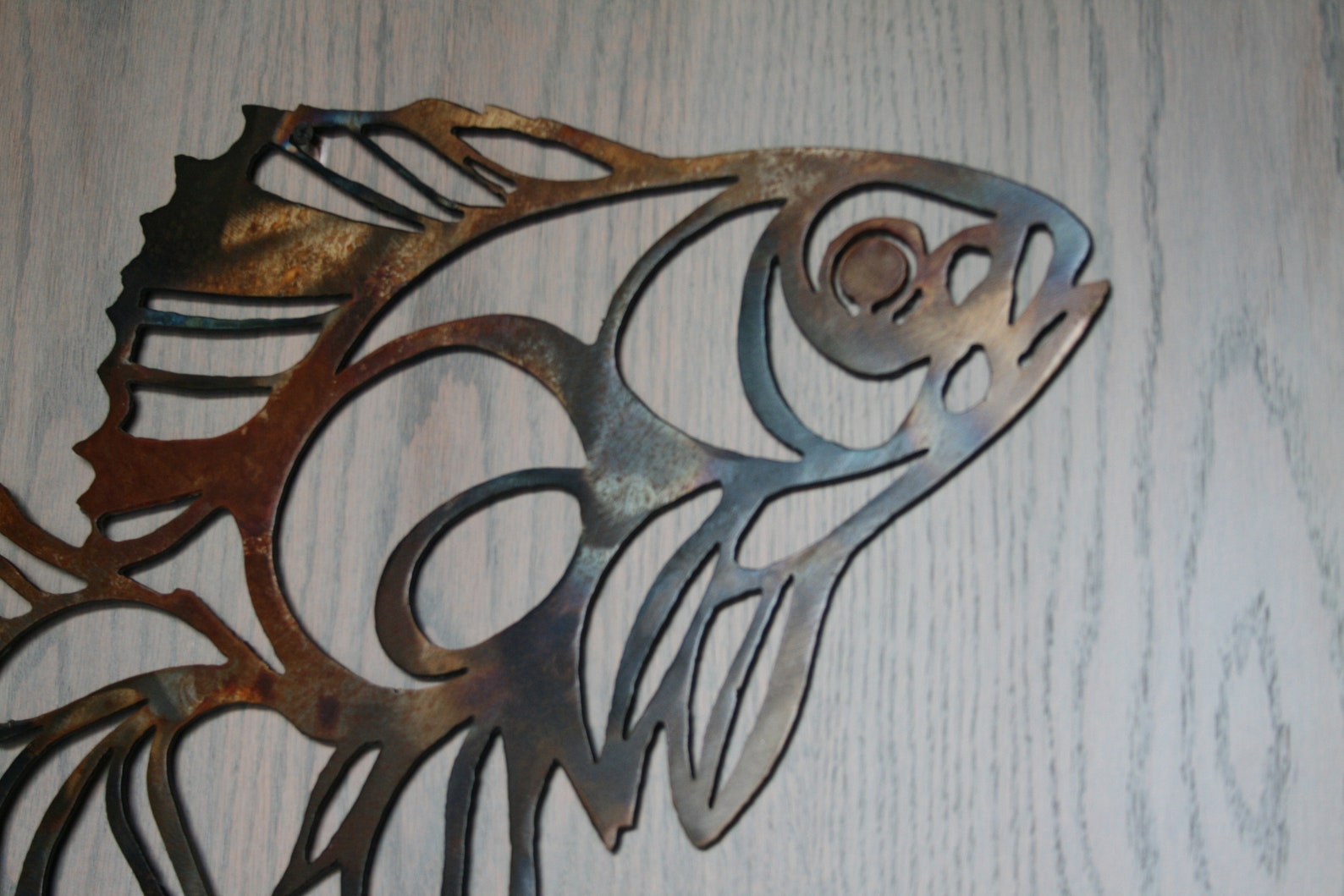 Gold Fish Metal Wall Art Fish Metal Wall Decor Fish Wall Art - Etsy