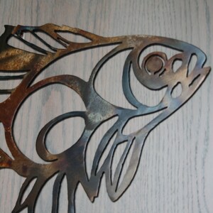 Gold Fish Metal Wall Art Fish Metal Wall Decor Fish Wall Art Metal Fish ...