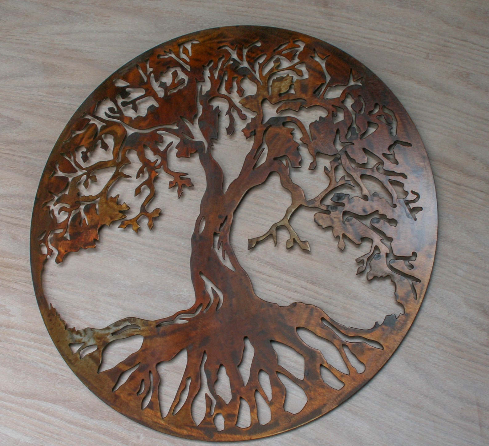Metal Wall Art Tree of Life 24" Wall Decor Metal Sign Wall Hanging ...