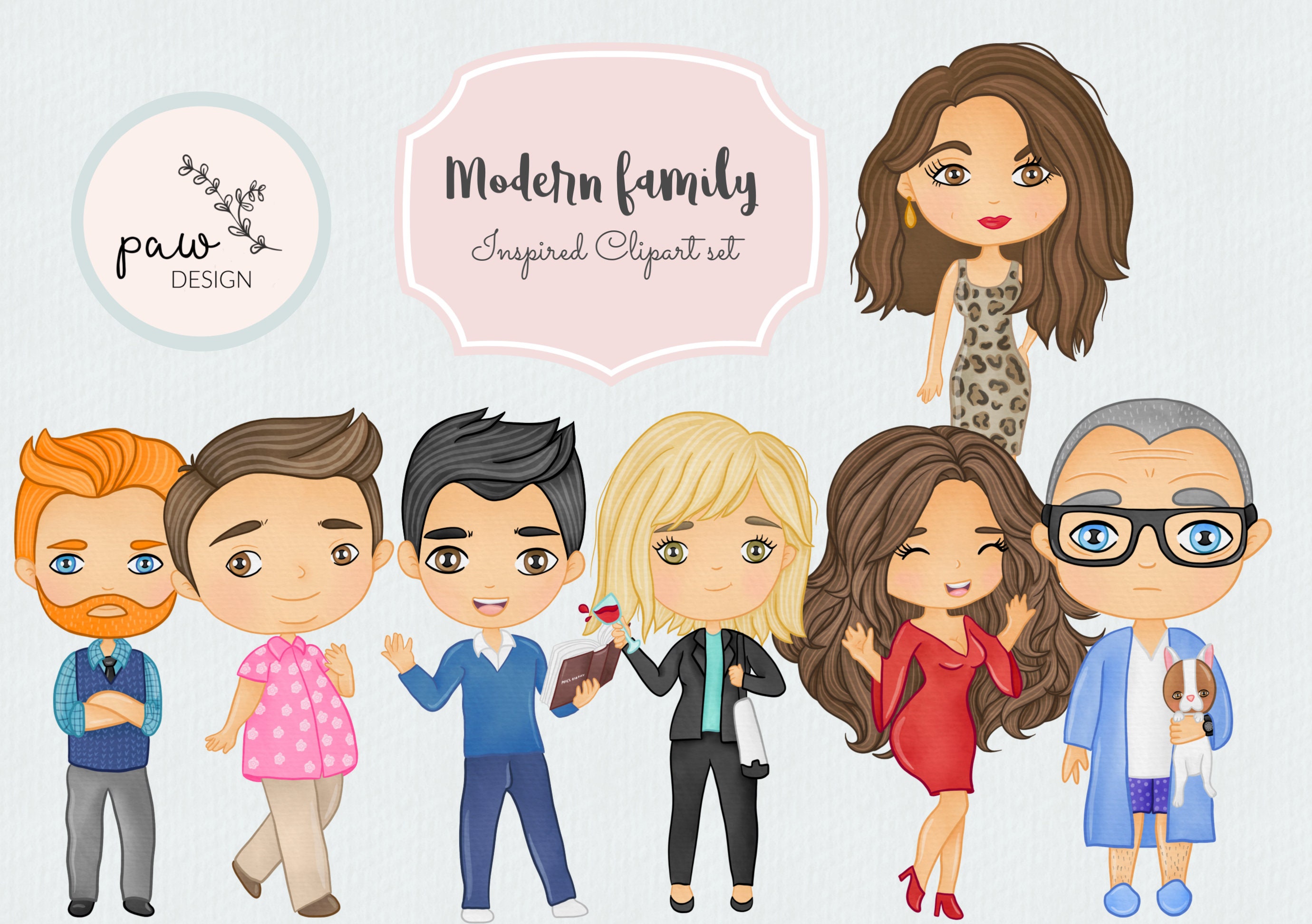 Family Characters Clip Art