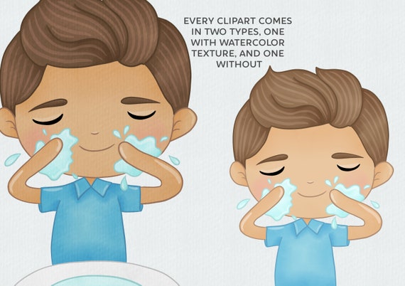 Washing Face Clipart