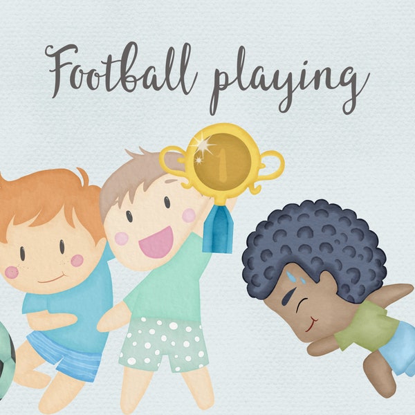 Watercolor Football Game Clipart - Etsy