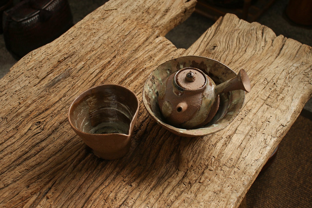 Hand Pinched Chinese/japanese Teapot Set/ London Clay - Etsy