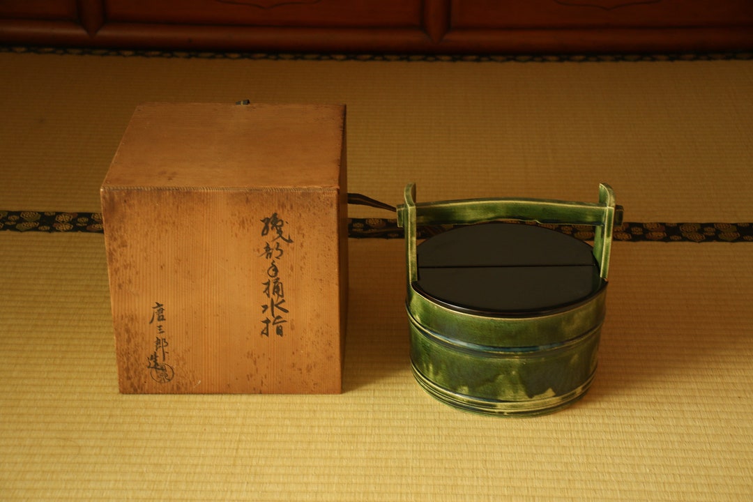 Japanese Water Container 水指 for Tea Ceremony From Maker 松景/ 唐三郎 - Etsy
