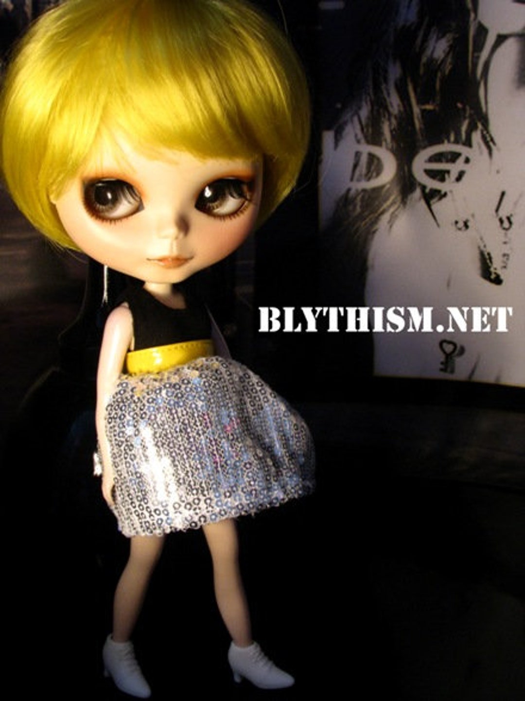 Silver Blink Blink Dress, Blythe Clothes Doll Clothes for Blythe 1/6 ...