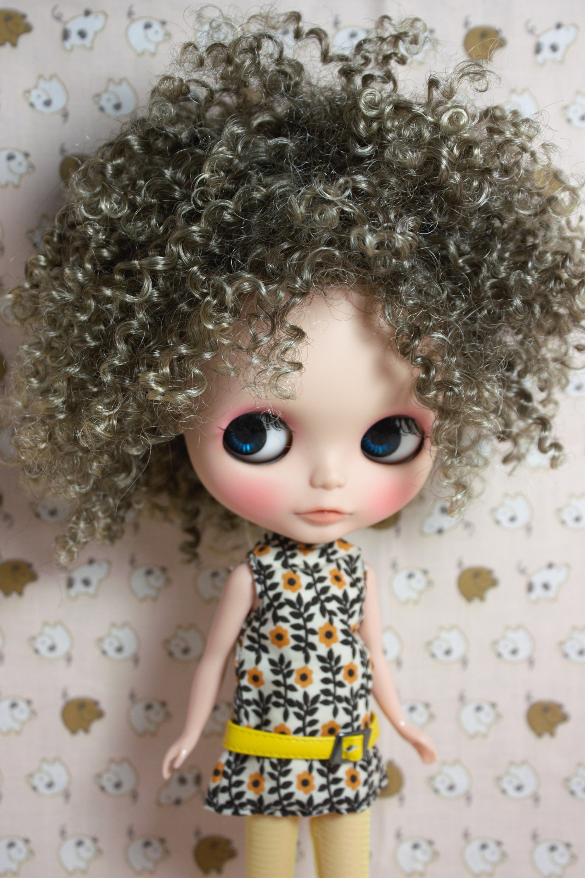 Blythe Clothes Doll Clothes, A-line Flower Dress With Belt for Blythe 1 ...