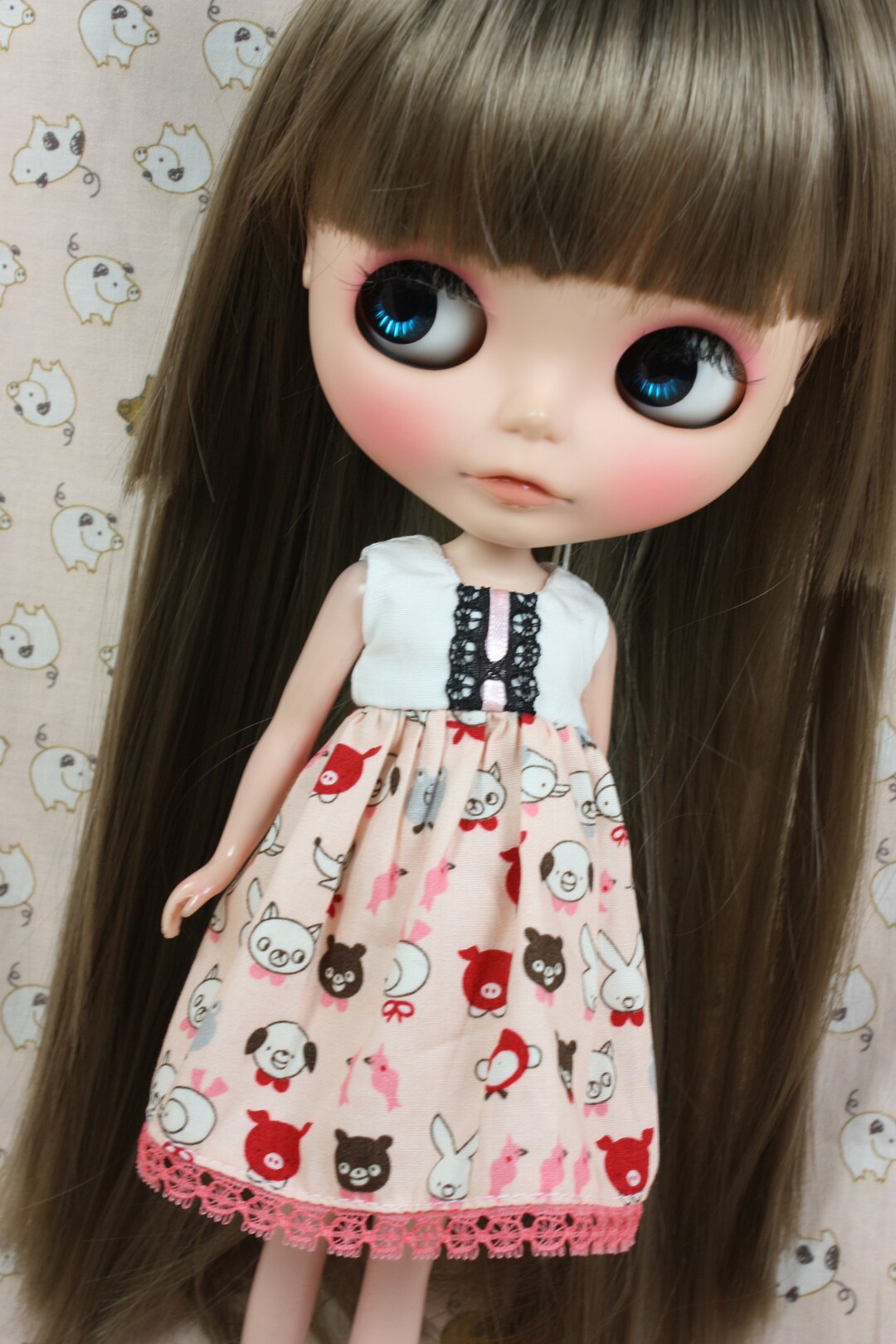 Animal Patterns Dress, Blythe Clothes Doll Clothes for Blythe 1/6 Bjd ...