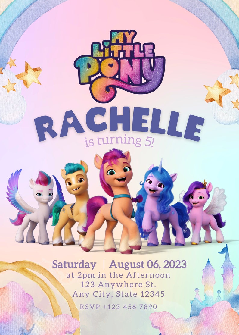 My Little Pony Birthday Invitation - Etsy