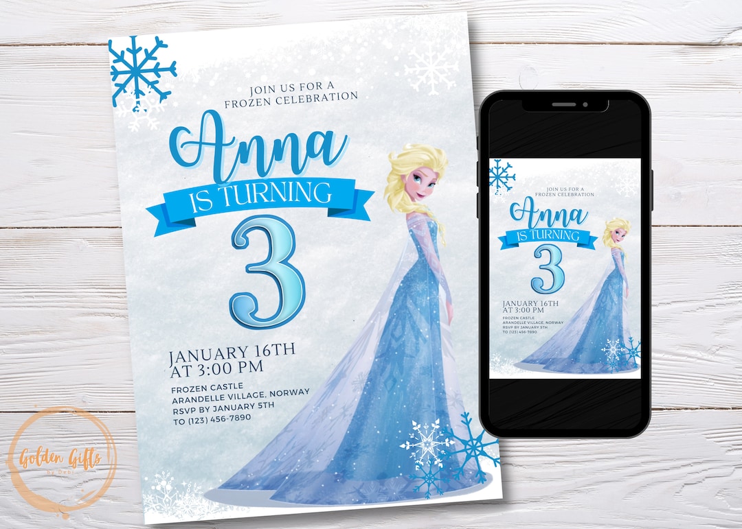 Frozen Elsa Birthday Party Invitation - Etsy