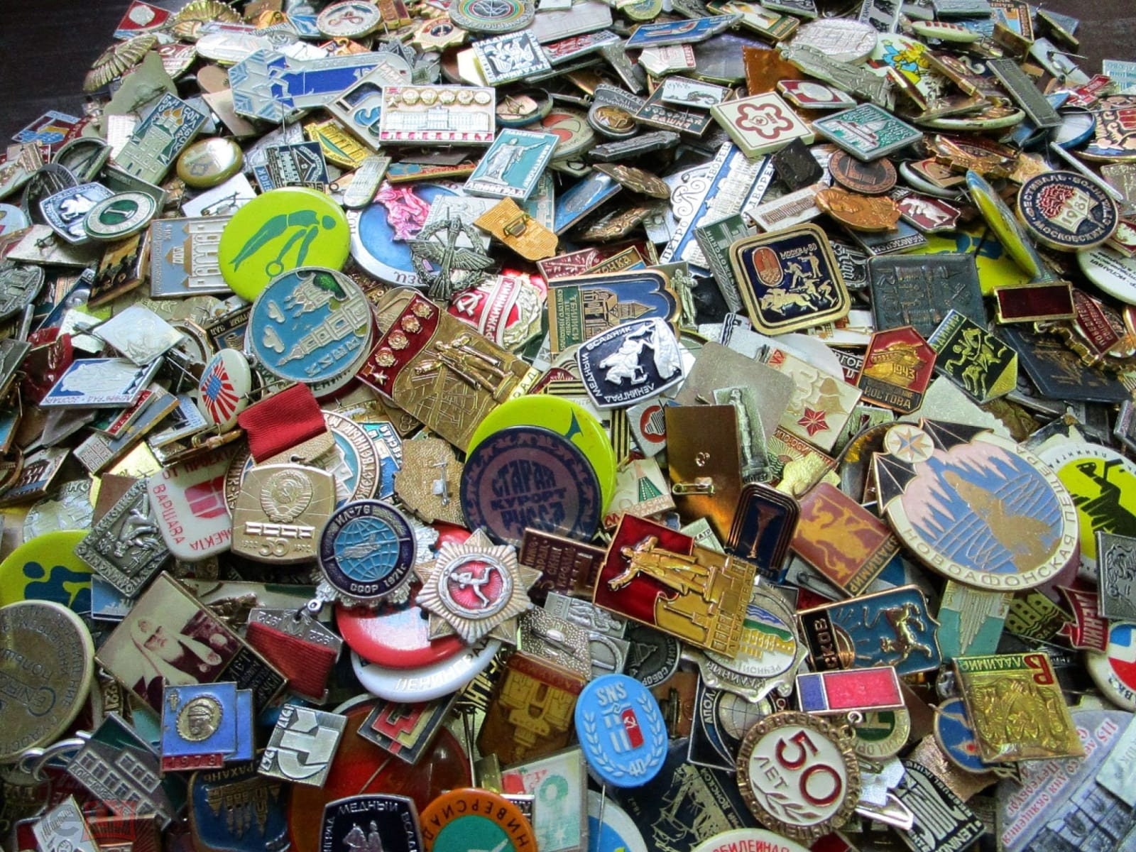 Mystery Box of Vintage Pins, Lot of Vintage Enamel Lapel Pins, Mystery ...