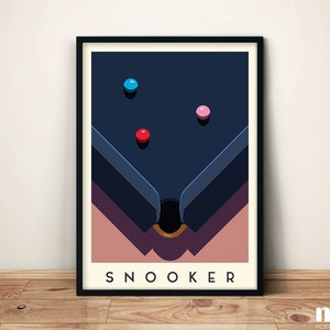Snooker Art Print - Minimal Sports Illustration Poster | Pool Pub Games ...