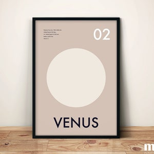 Venus Art Print | Minimalist Planet Wall Art | Solar System Space ...