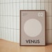 Venus Art Print | Minimalist Planet Wall Art | Solar System Space ...