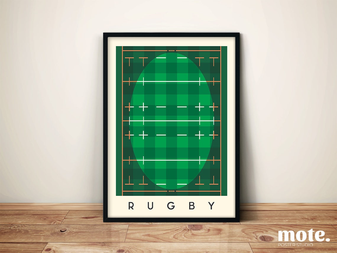 Rugby Wall Art Minimal Sports Illustration Poster - Etsy