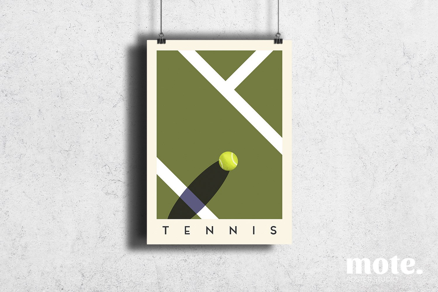 Tennis Wall Art Minimal Sports Illustration Poster - Etsy