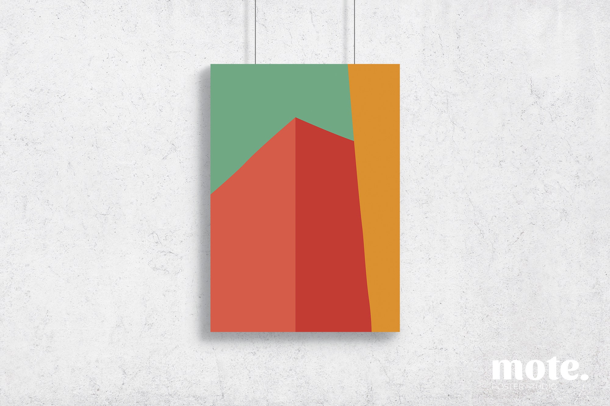 Abstract Structure Wall Art Minimalist Illustration Poster Abstract ...