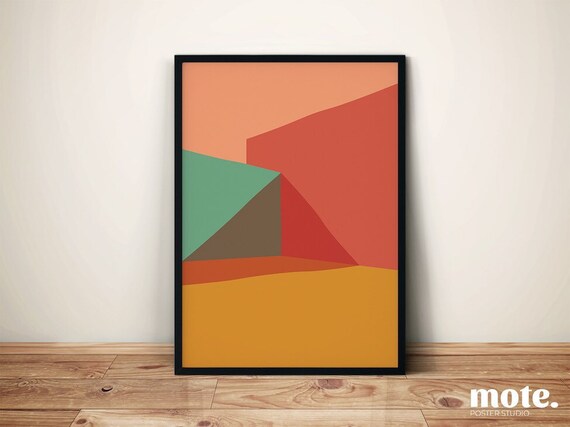 Abstract Structure Wall Art Minimalist Illustration Poster | Etsy