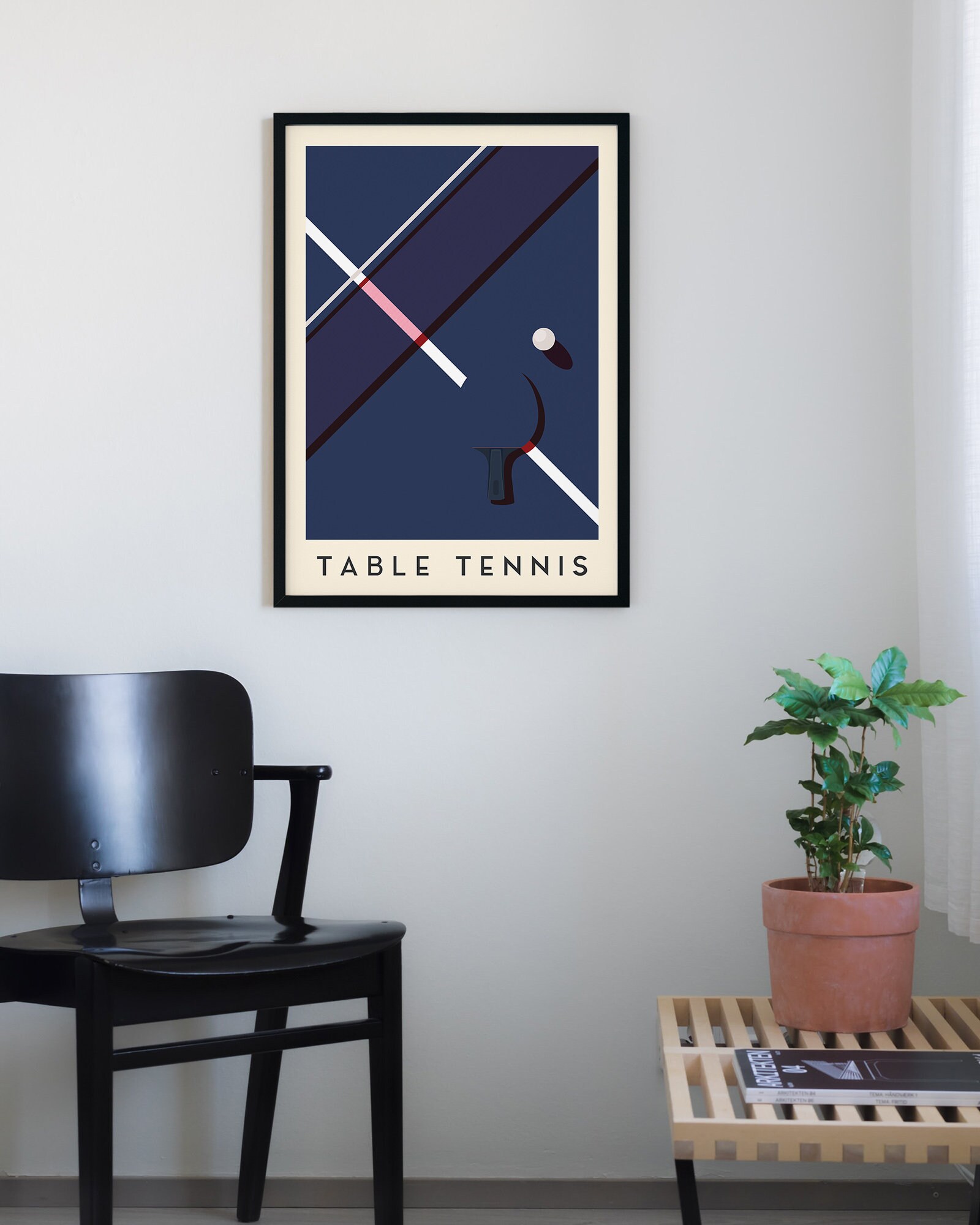 Table Tennis Wall Art Minimal Sports Illustration Poster - Etsy