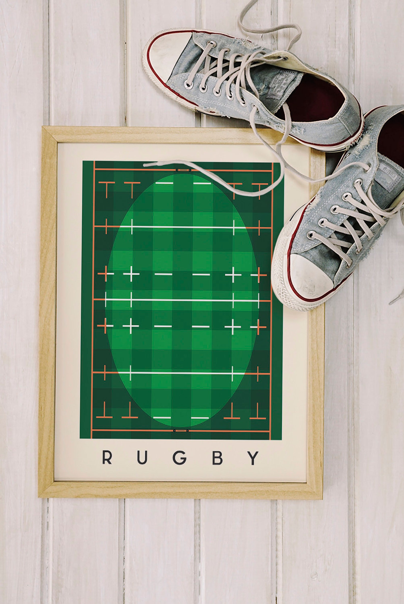 Rugby Wall Art Minimal Sports Illustration Poster - Etsy