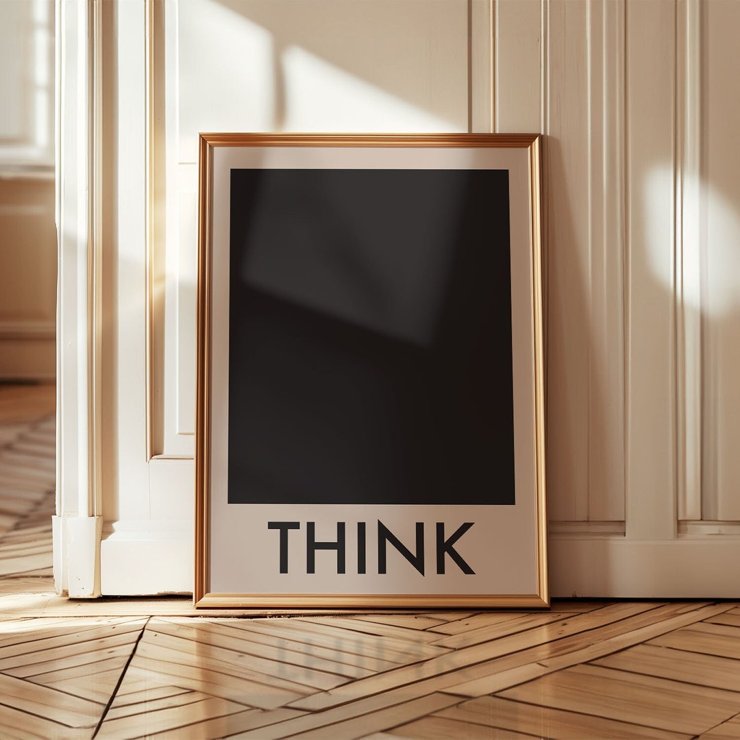 Limited Edition THINK - Typography Poster | Inspirational Quote Wall ...