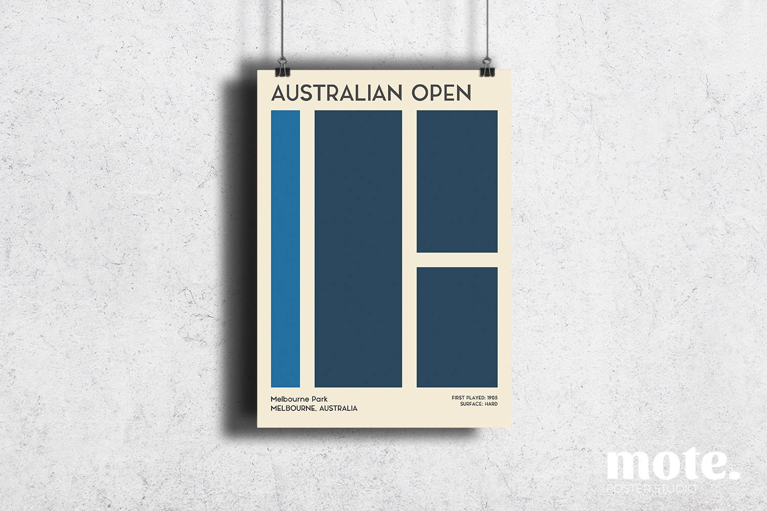 AUSTRALIAN OPEN Grand Slam Print Minimal Tennis Poster - Etsy