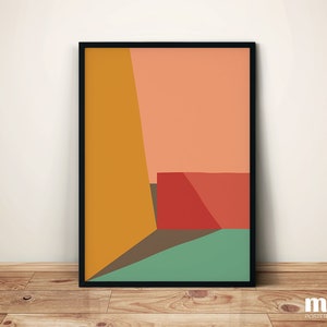 SET OF 3 - Abstract Structure Wall Art | Minimalist Illustration ...
