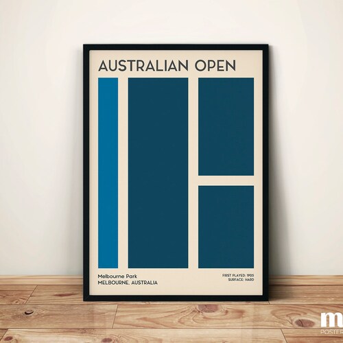 AUSTRALIAN OPEN Grand Slam Print Minimal Tennis Poster - Etsy