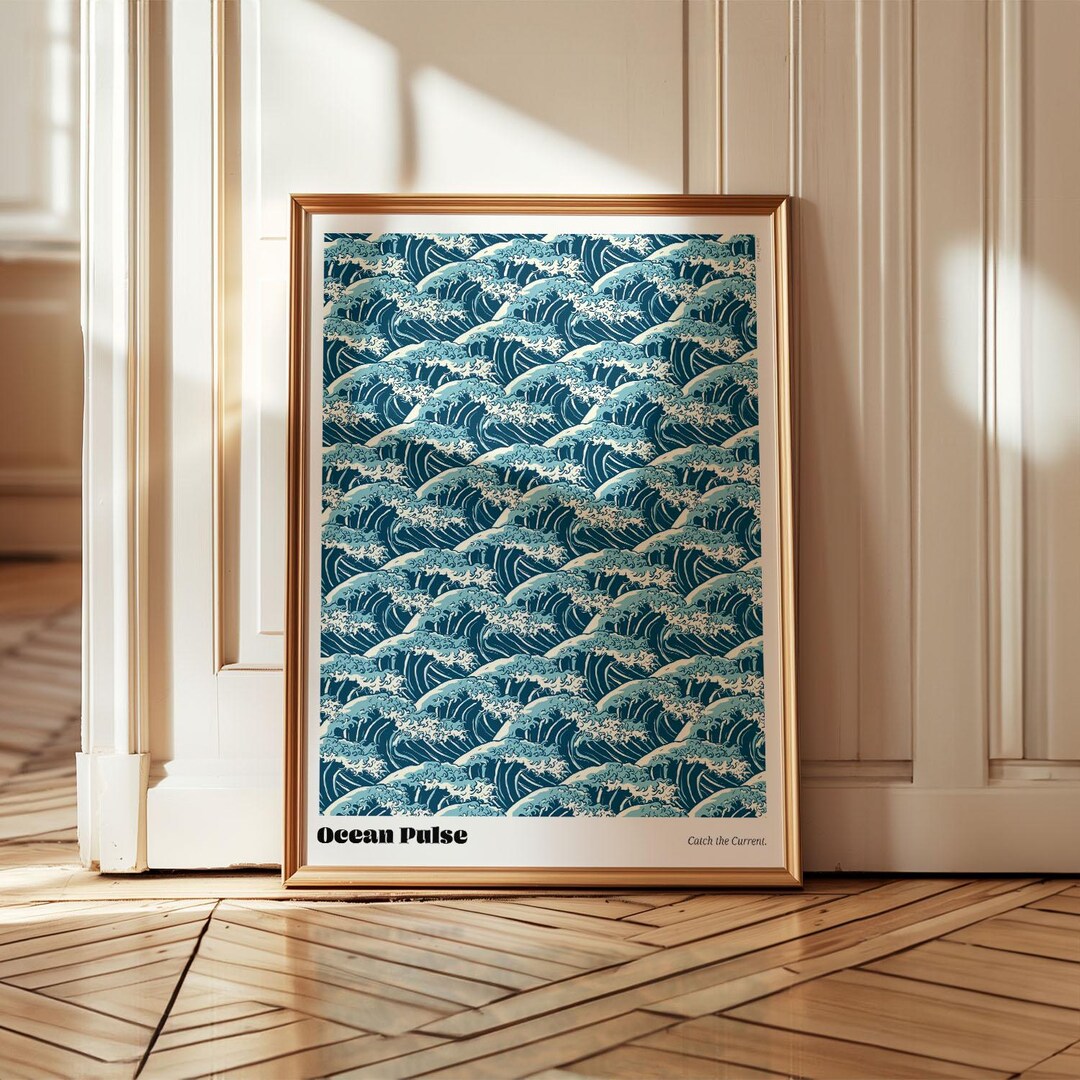 Ocean Pulse Print | the Pattern Gallery Art | Great Waves Wall Art ...