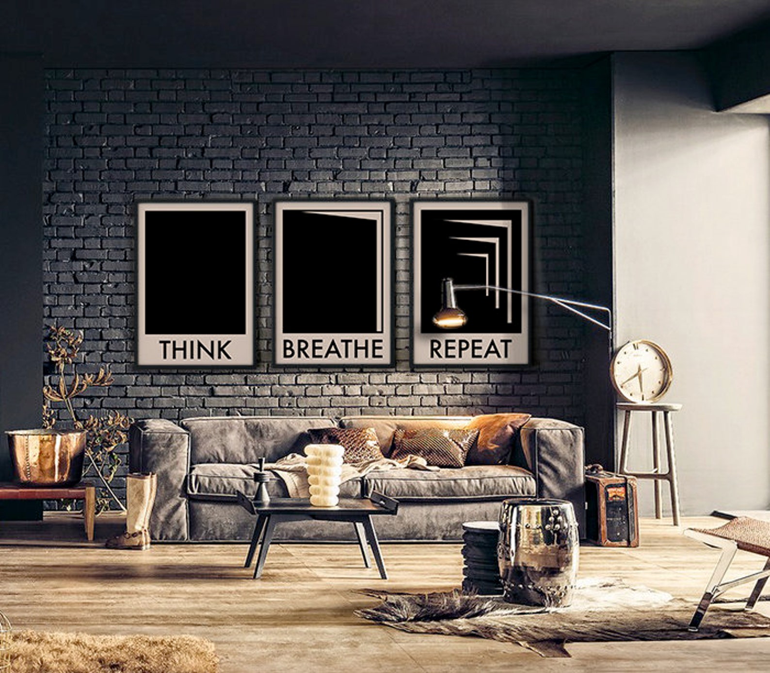 Limited Edition THINK Typography Poster Inspirational - Etsy