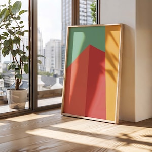 SET OF 3 - Abstract Structure Wall Art | Minimalist Illustration ...