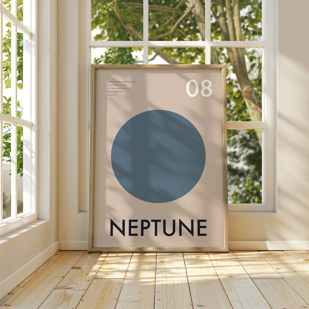 Neptune Print | Planets - Unique Minimalist Wall Art | High-quality ...