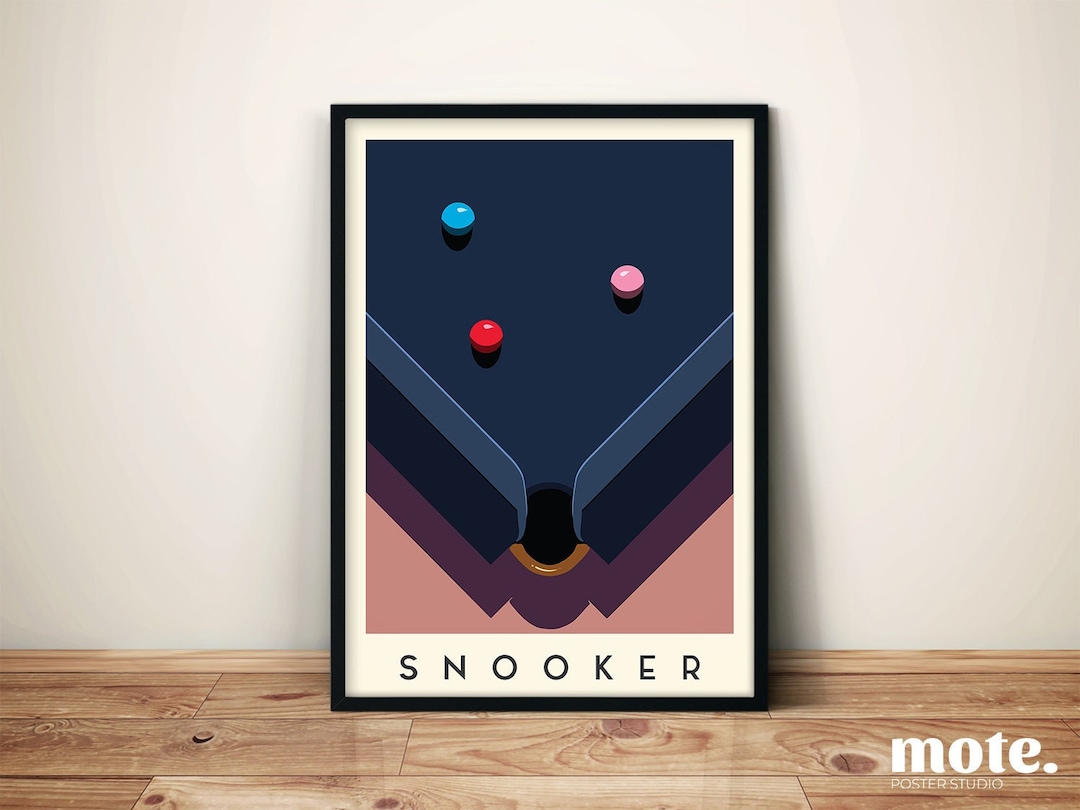 Snooker Art Print Minimal Sports Illustration Poster Pool Pub Games ...