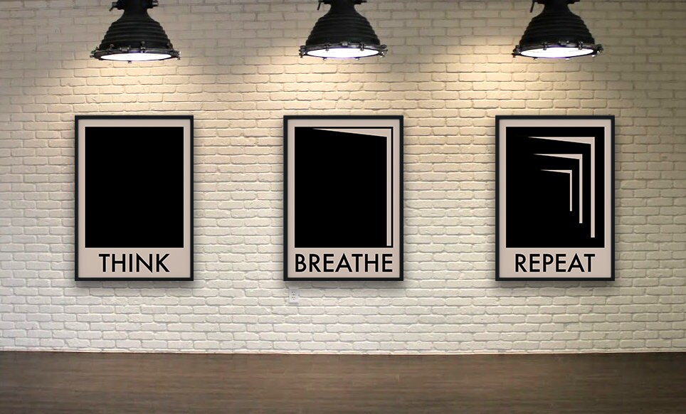 Limited Edition THINK Typography Poster Inspirational - Etsy