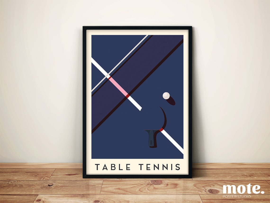 Table Tennis Wall Art Minimal Sports Illustration Poster - Etsy
