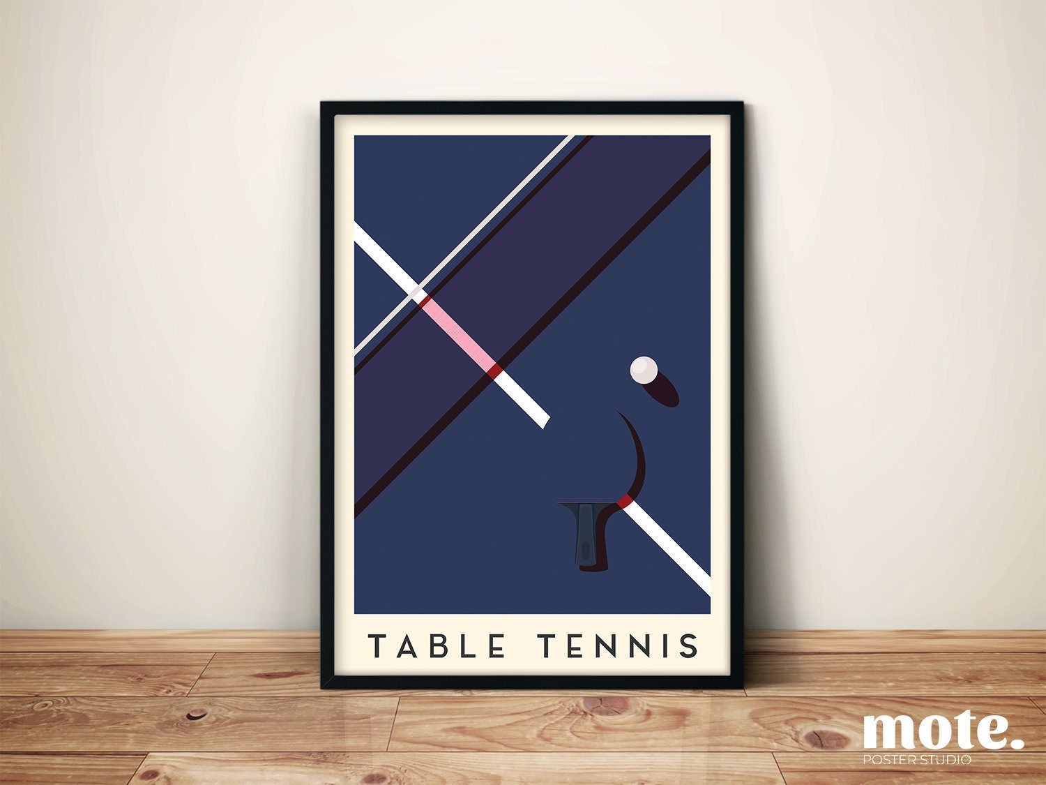 Table Tennis Wall Art Minimal Sports Illustration Poster - Etsy
