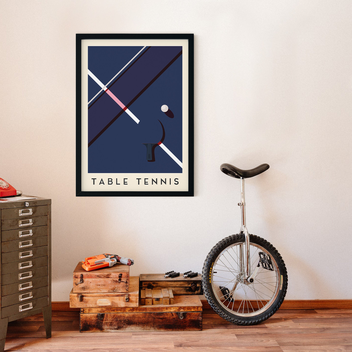 Table Tennis Wall Art Minimal Sports Illustration Poster - Etsy