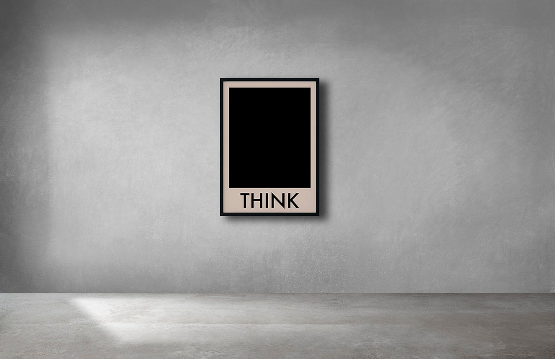Limited Edition THINK Typography Poster Inspirational | Etsy
