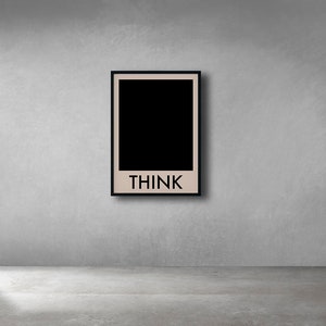 Limited Edition THINK - Typography Poster | Inspirational Quote Wall ...