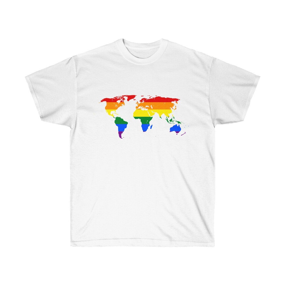 Pride Tshirt, World Map, Gifts for Girlfriend, Gifts for Boyfriend ...