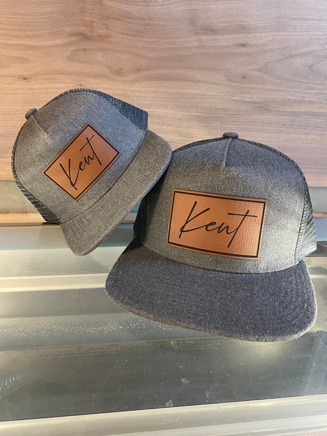 Custom Leather Patch Hat Custom Name Hat Toddler Youth Adult Lil Bro ...