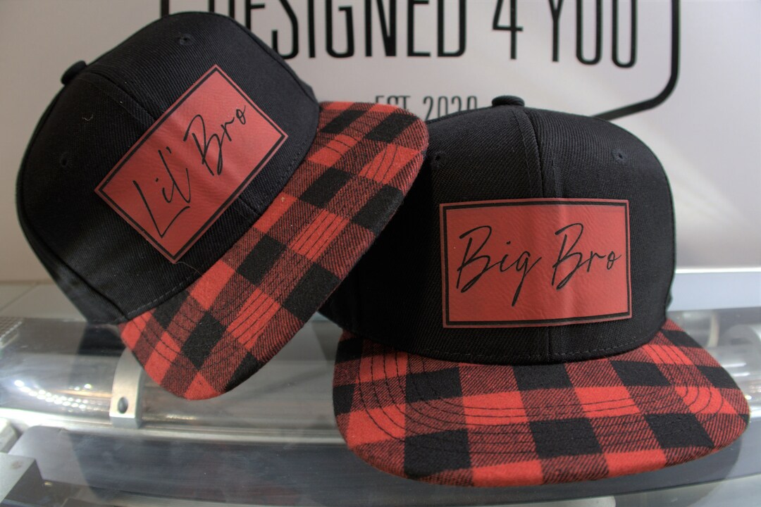 Ready to Ship - Leather Patch Hats - Lil Bro - Big Bro - Matching Hats ...