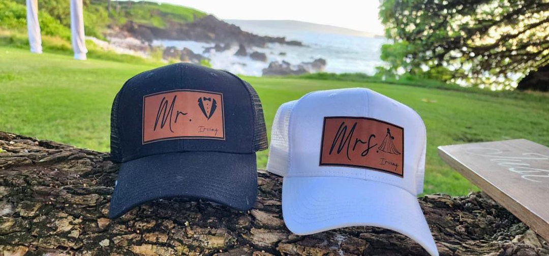 Custom Made Mr and Mrs Hats, Wedding Gift, Bride and Groom, Matching ...