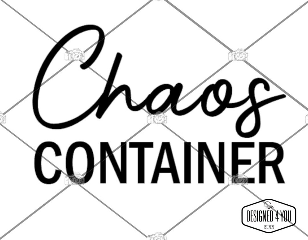 Chaos Container SVG, Cricut, Silhouette, Laser, Engrave - Etsy