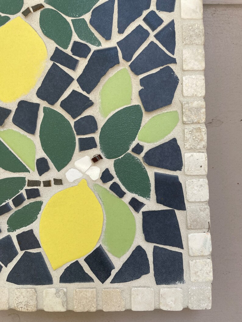 Lemon and Leaves Mosaic - Etsy