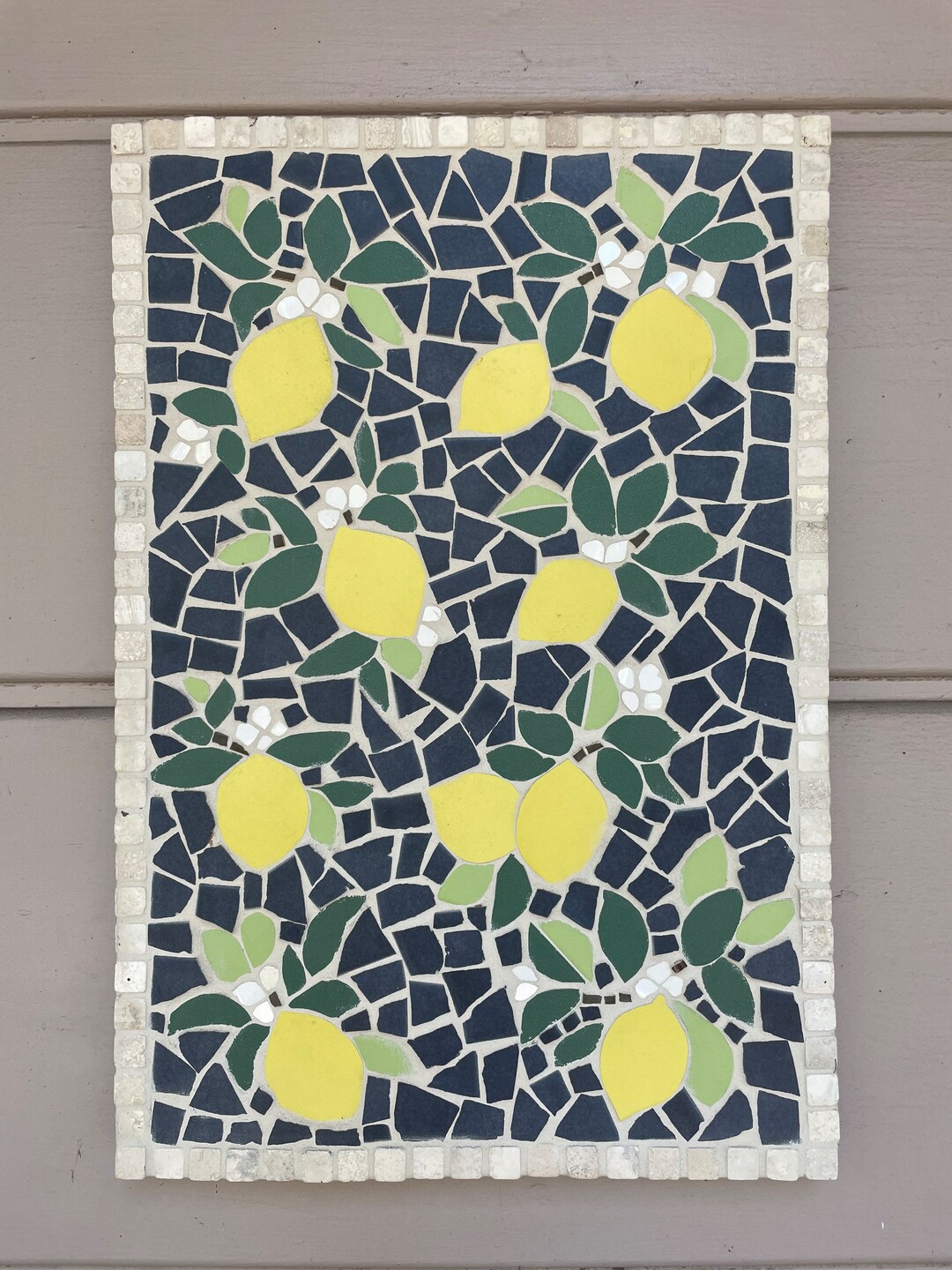 Lemon and Leaves Mosaic - Etsy
