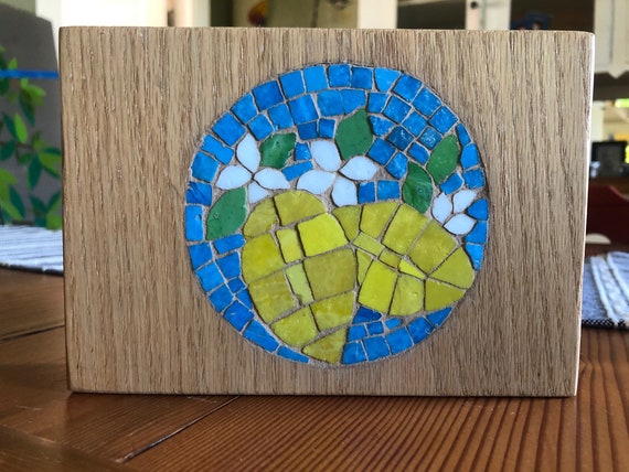 Woodblock Lemon Mosaic | Etsy