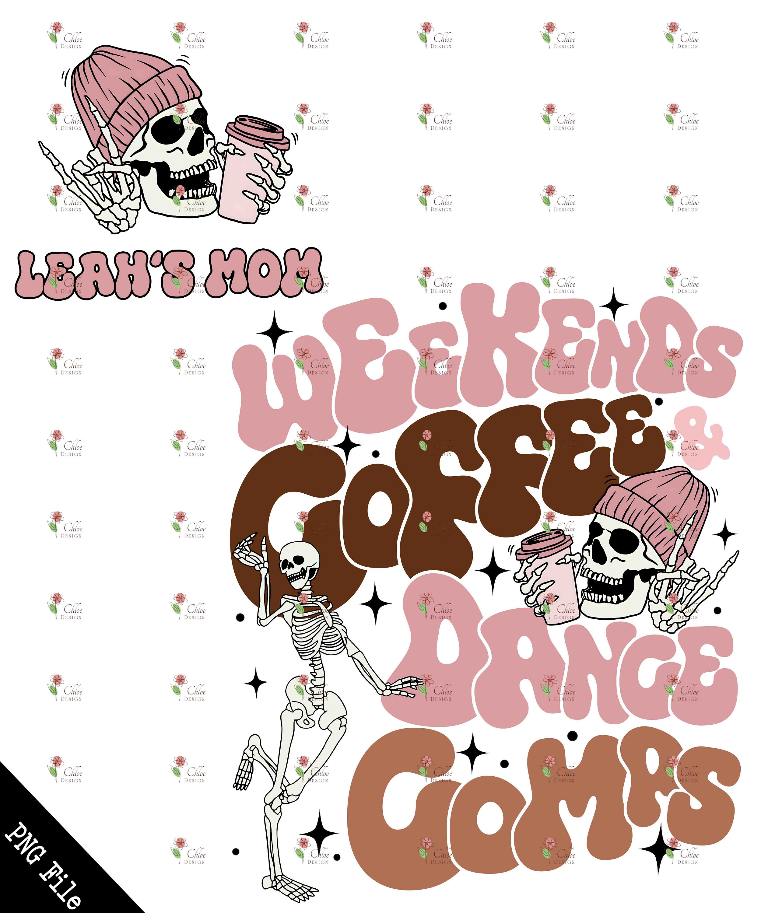 Skeleton Dance Comp SVG, Custom Dance Mom PNG, Weekends Coffee and ...