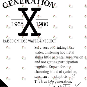 Gen X PNG SVG, Generation X Png Generation X Raised on Hose Water and ...